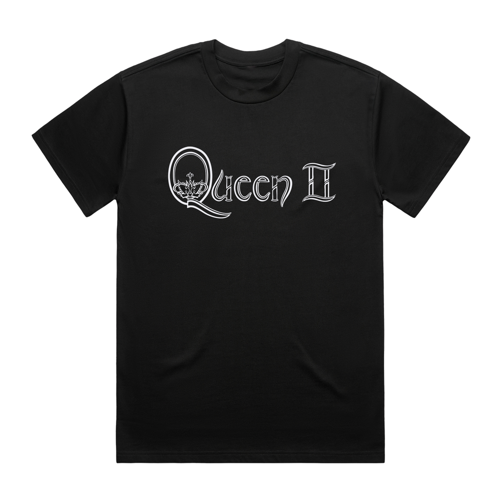 QUEEN II | Album Logo Tracklist Black T-Shirt