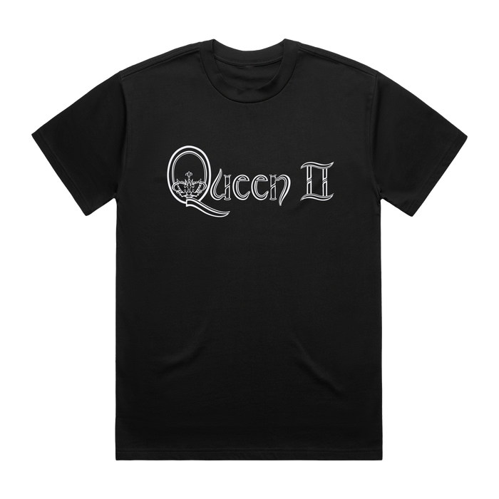 QUEEN II | Album Logo Tracklist Black T-Shirt