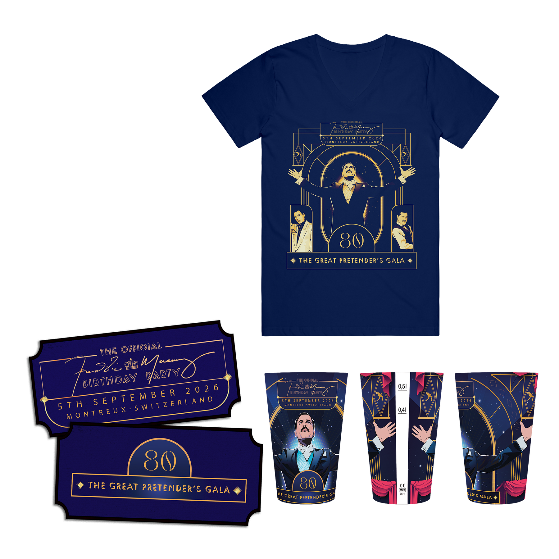 Freddie Mercury 2026 Official Birthday Party | Ticket, T-Shirt & Cup B